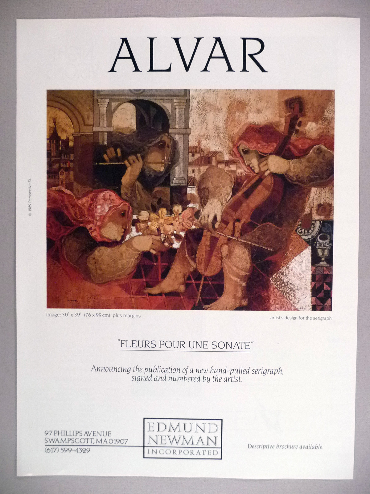 Alvar Serigraph PRINT AD - 1989 - LOT of 2 ads | eBay