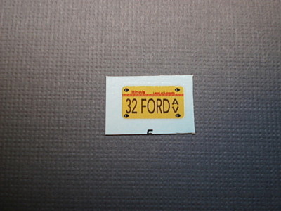 1/24 1/25 Model Car - "32 Ford" License Plate Decal | eBay