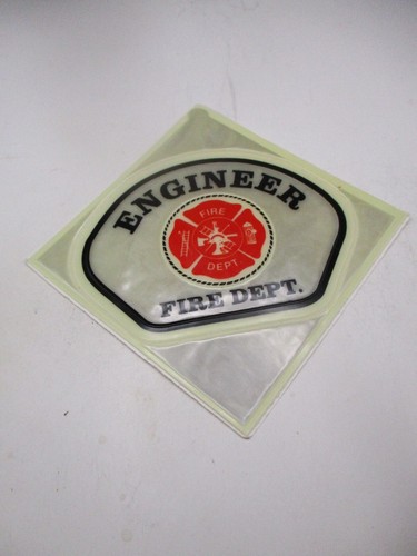 Fire Department Engineer Glow in the Dark Reflective Helmet Sticker ...