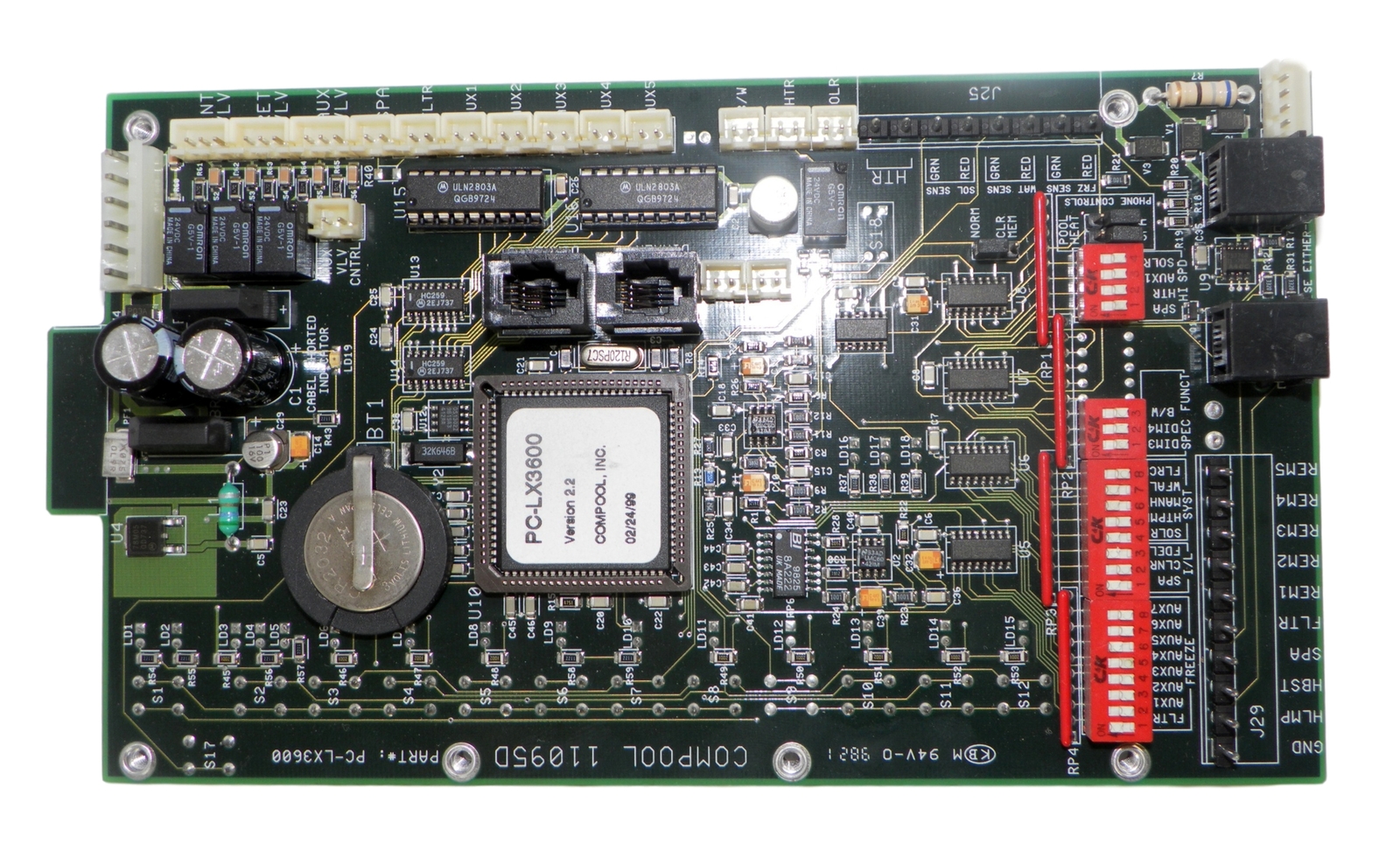 Pentair Compool PCLX3600 PCB Circuit Board LX3600 Version 2.1 Replaces ...