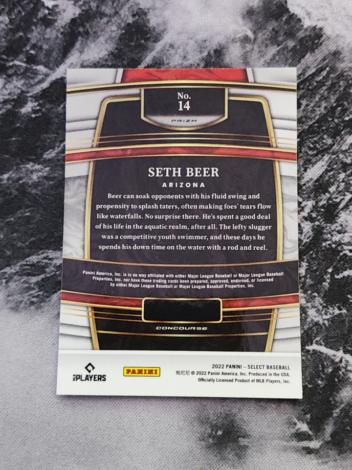 Seth Beer 2022 Select Concourse Scope Prizm #14 Arizona Diamondbacks RC ...