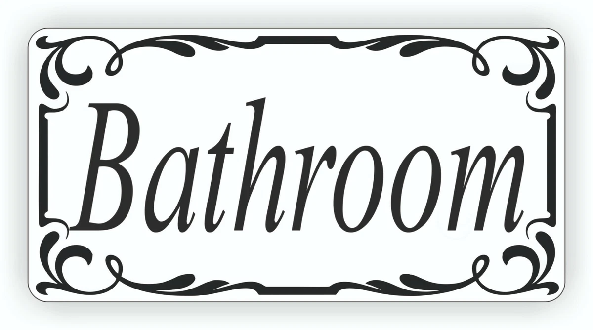 Bathroom Sign Clipart Black And White
