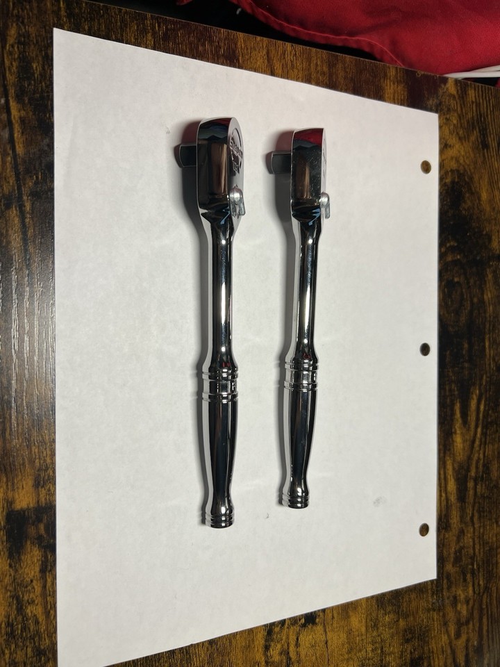 Snap-on Tools USA NEW 3/8" Drive Fine Tooth Standard Handle Chrome ...