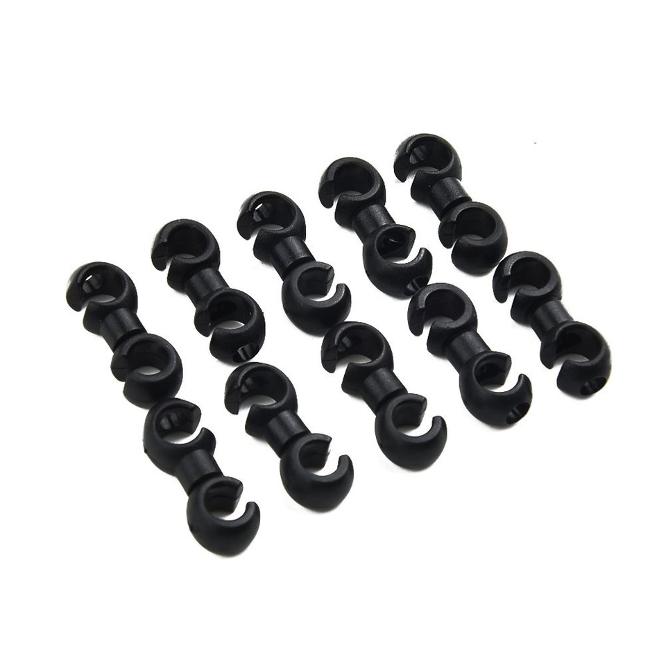 10PCS S Shaped Hook Clips Rotating Bike Brake Gear Cross Cable Tidy ...