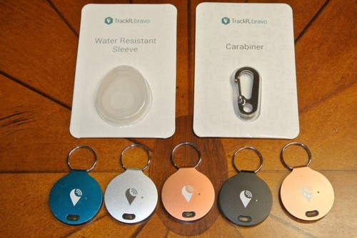 5 PACK TrackR Bravo Bluetooth Tracker IPhone Android BLUE Silver PEECH ...