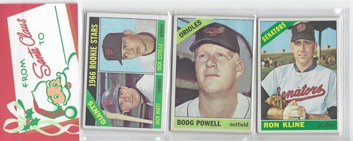 1966 Topps 12 Card Holiday Design Baseball Rack Pack...Boog Powell | eBay