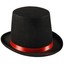 Top Hat For Adults - Black Felt Magician Hat With Trimming By Dress Up ...