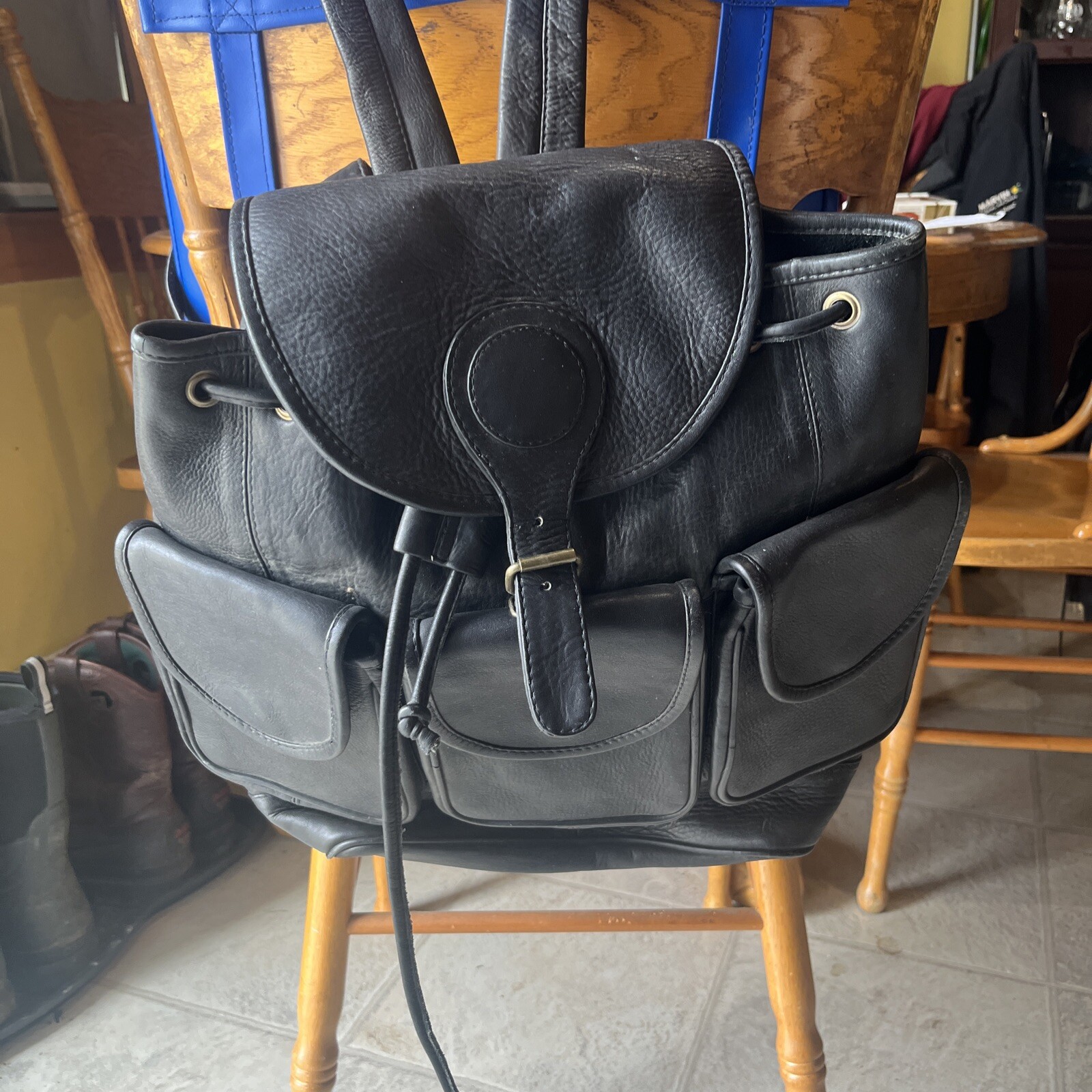 1976 vintage leather backpack - Gem