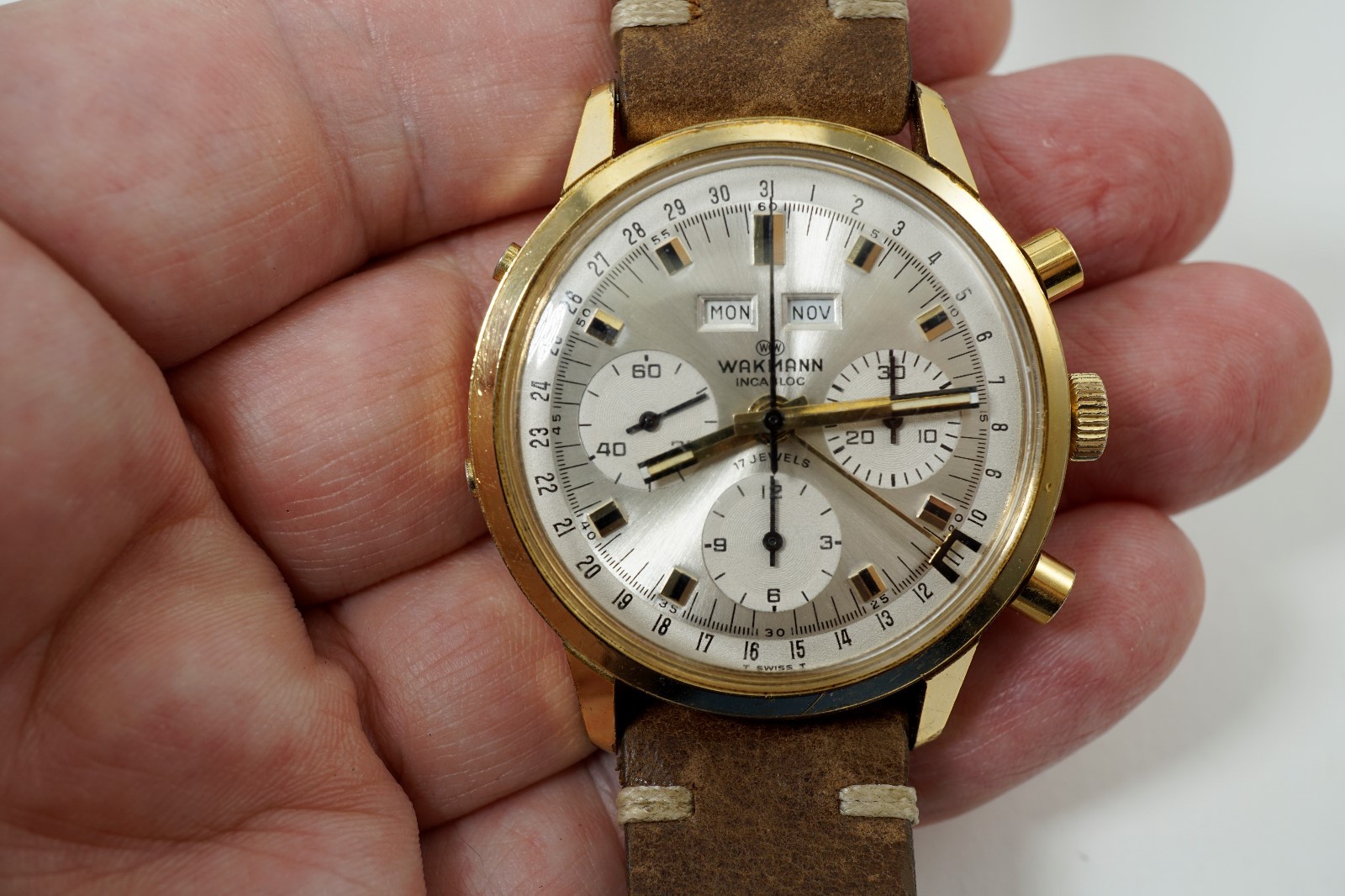 Wakmann Chronograph Triple Calendar 1315.01.74 Valjoux 730 Sports c ...