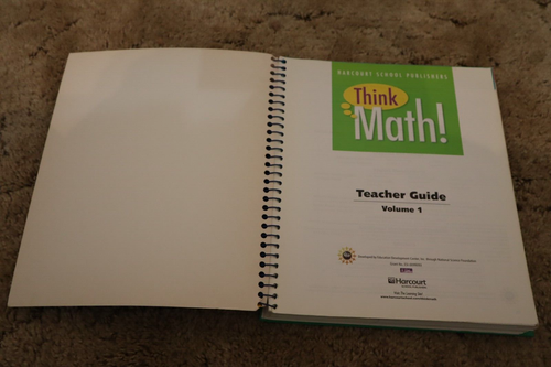 Think Math! Teacher Guide Volume 1 Harcourt School Publisher Grade 3 | eBay