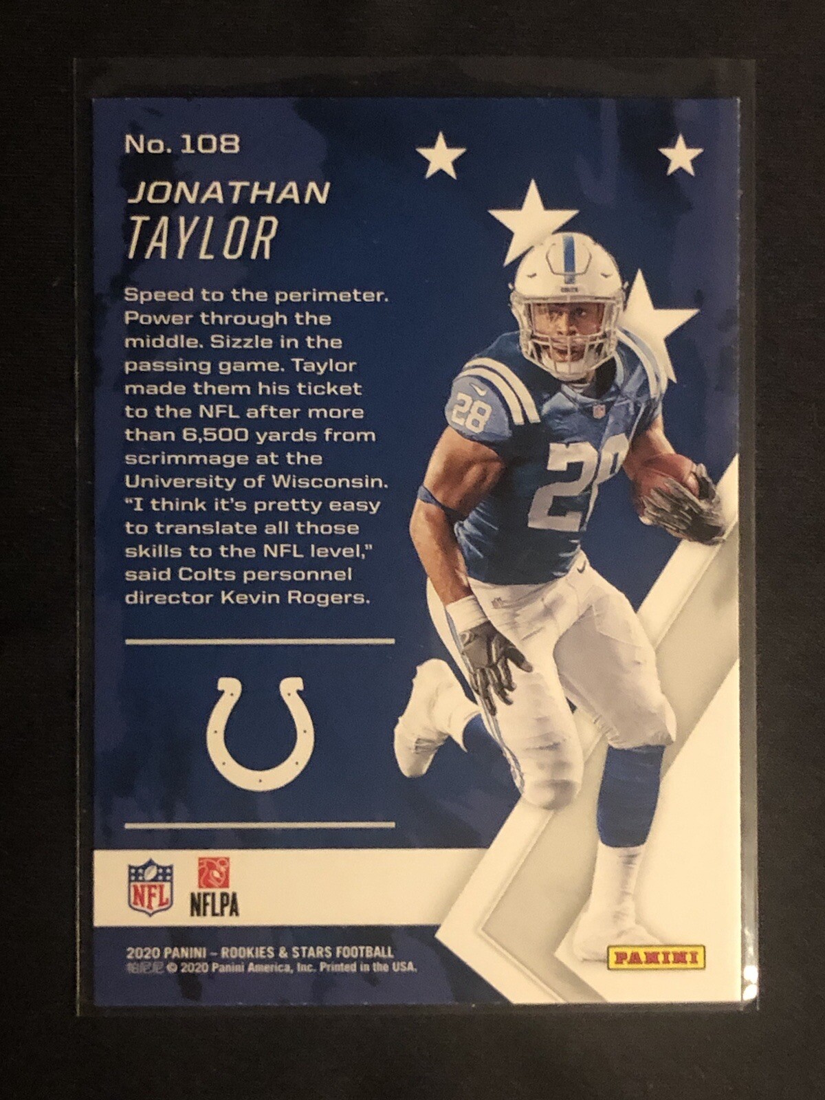 2020 Panini Rookies & Stars - Rookie Jonathan Taylor #108 (RC) for sale ...