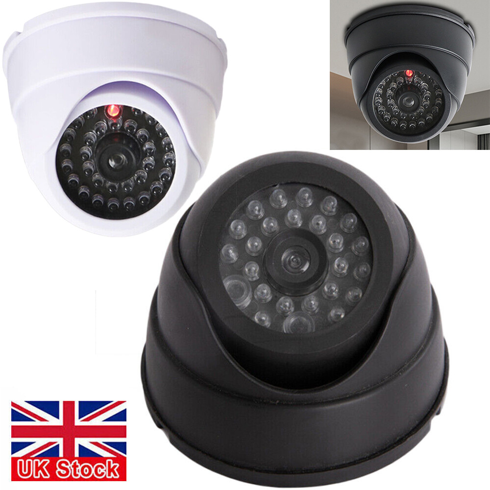 1/2 x DUMMY DOME CCTV SECURITY CAMERA FLASHING LED INDOOR OUTDOOR FAKE ...
