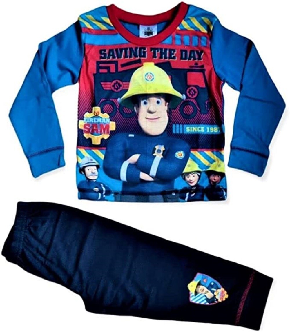 Boys Fireman Sam "Sam to the Rescue" Pyjamas Pyjama Pjs 18-5 Years | eBay