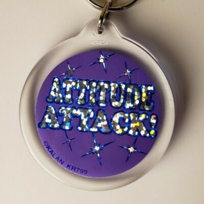 "ATTITUDE ATTACK!" Kalan Keychain #KR799 - Color Changing Glitter ...