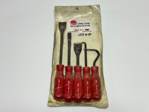 NOS MAC Tools USA 5pc Utility Tools for Engine & Body, Red Hard Handle ...