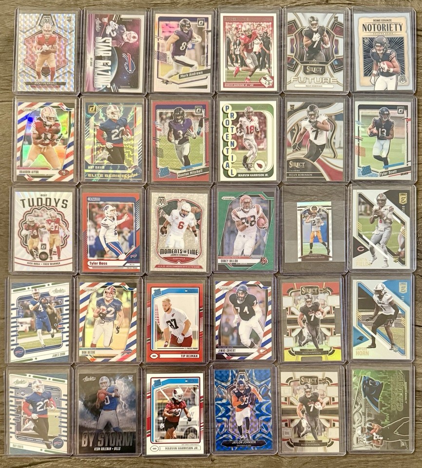 Massive NFL Lot! 215 Cards. Rookies, Stars, Variations, SP, SSP, Prizms ...