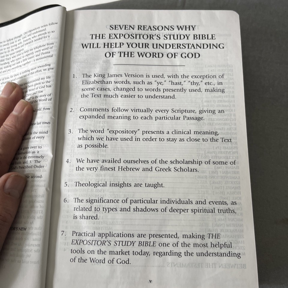 The Expositor's Study Bible KJV Jimmy Swaggart, Black Genuine Leather ...