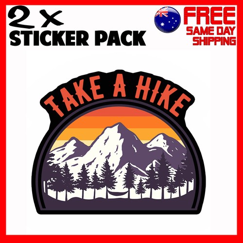 2 x Stickers - Take A Hike Hiking - Car Bumper Funny Novelty Sticker ...
