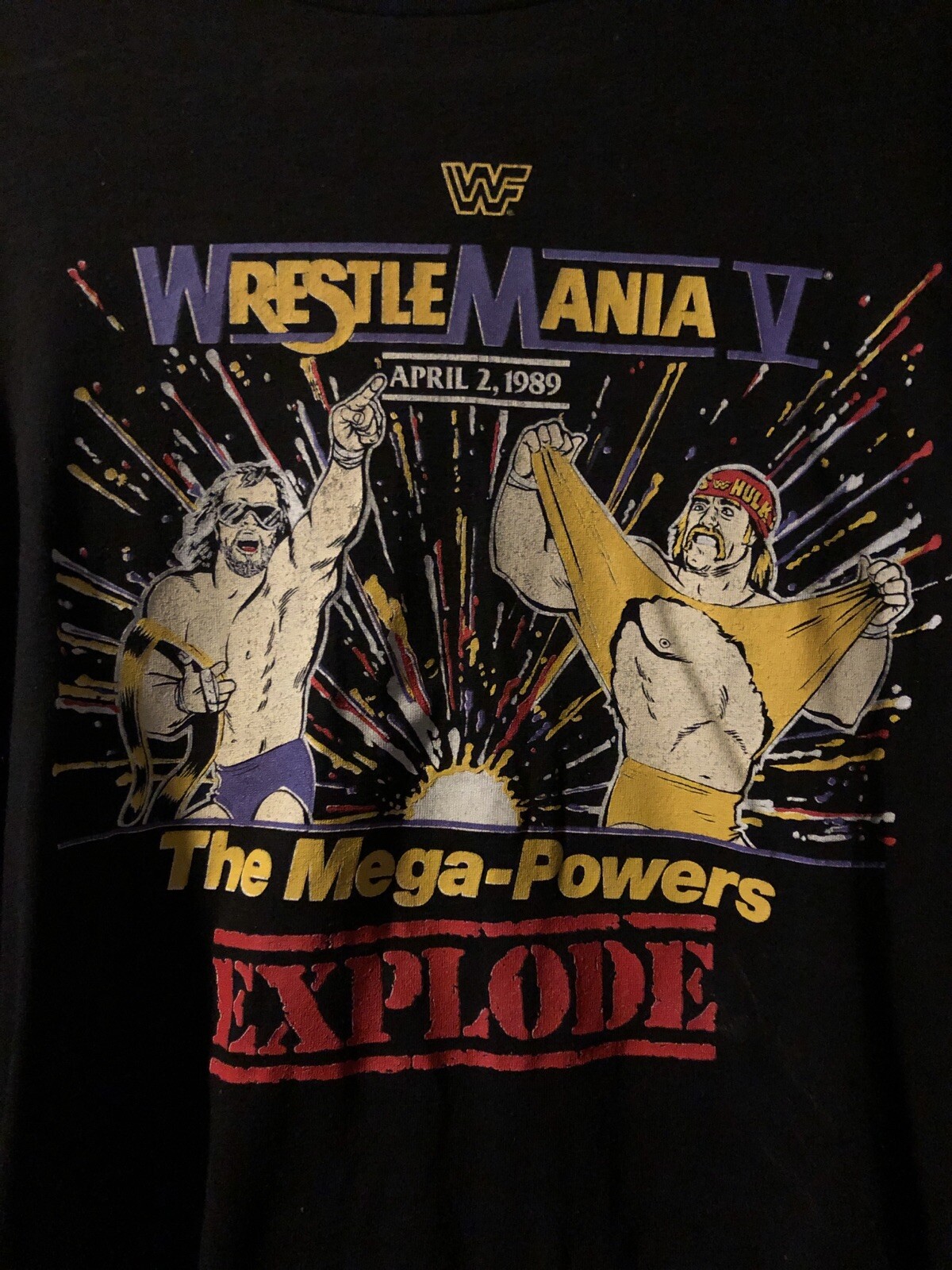 Rare Vintage 1989 Wrestlemania 5 Mega Powers Explode Hogan Macho Man ...