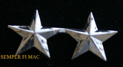 TWO 2 STAR REAR ADMIRAL COLLAR HAT PIN US NAVY RANK USS O7 OFFICER ...