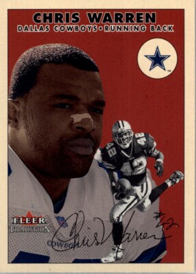 2000 Fleer Tradition Glossy Football #256 Chris Warren - Dallas Cowboys ...