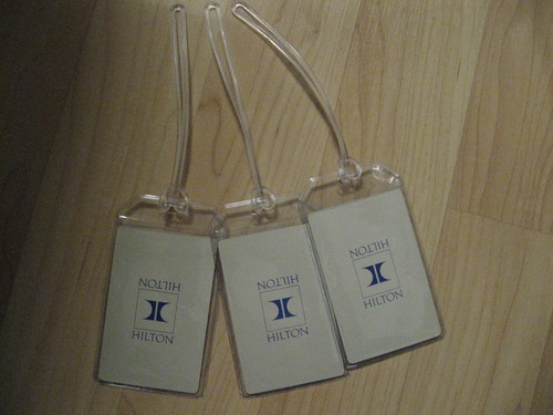 Hilton Luggage Tags - Repurposed Hotel Vintage Playing Cards Name Tags ...