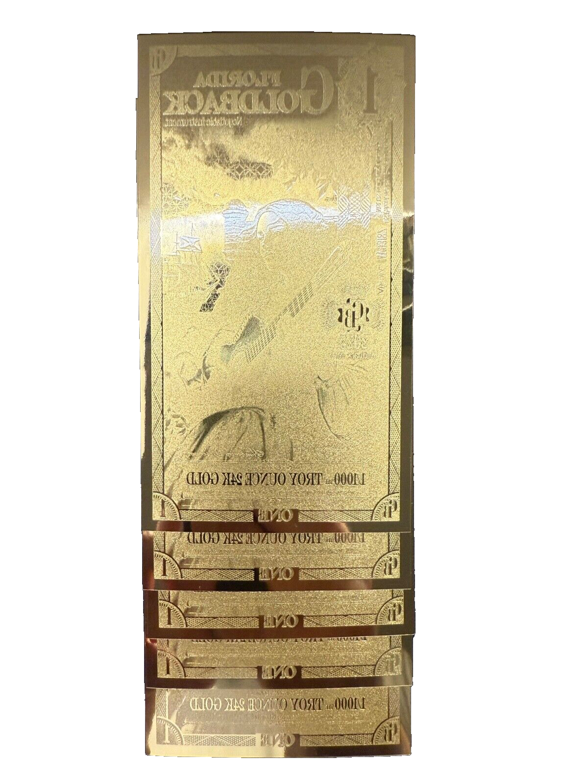 Lot of 5 Florida Goldbacks! Each 1/1000 ounce of 24K gold! Aurum 24K ...