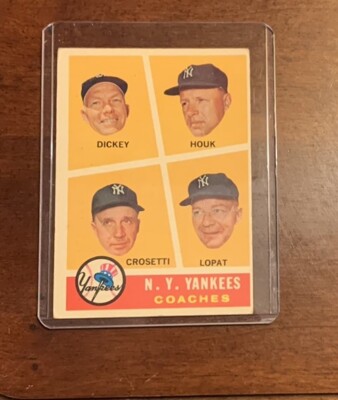 1960 Topps New York Yankees Coaches #465 Miscut Card | eBay