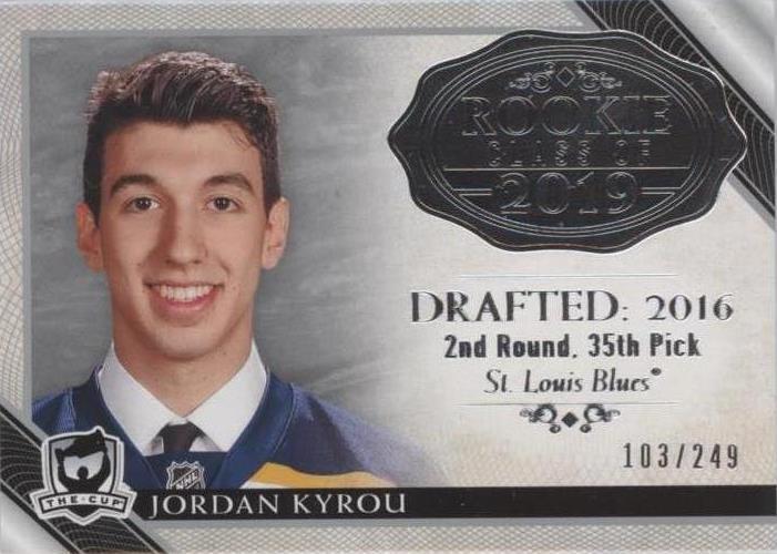 2018-19 Upper Deck The Cup - Rookie Class of 2019 Jordan Kyrou #2019-KY ...