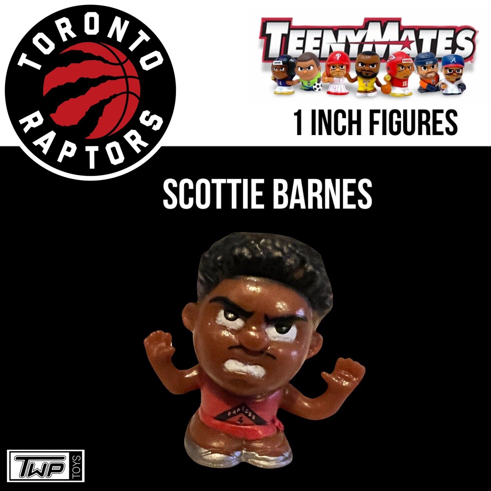 NBA TeenyMates 1 Inch Figures Scottie Barnes Toronto Raptors Silver ...