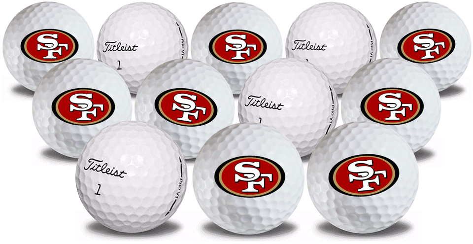 NFL San Francisco 49ers • Golf Balls 12 pack • Titleist ProV1X ...