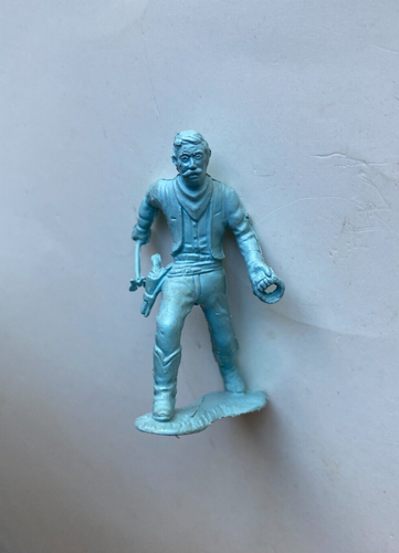 Vintage Marx 1950-60s Gunsmoke Western Play Set SCARCE BLUE COWBOY 54mm ...