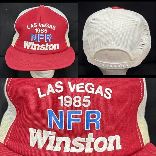 Vtg Las Vegas NFR Winston Rodeo Finals Mesh Trucker Snapback Hat 1985 ...