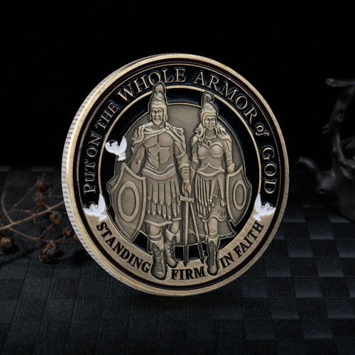 1Pc Put on the Whole Armor of God Commemorative Challenge Coin ...