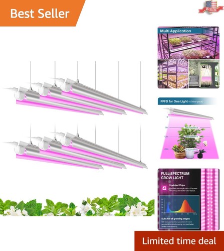 Efficient V-Shape LED Grow Lights with Reflectors for Plant Growth - 6 ...