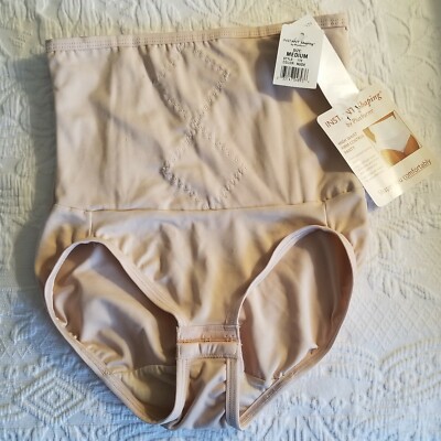 NWT Instant Shaping by PLUSFORM Firm Control Hi Waist Panty Brief Nude ...