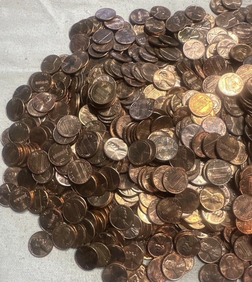 1,500 Unsearched Pre-1982 Copper Pennies – $15 Face Value – 10.2 lbs ...