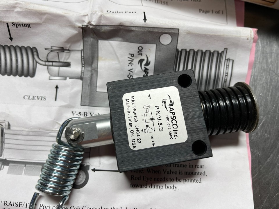 APSCO V-5-B Hydraulic Telescopic Cylinder 3 way LIMIT VALVE V5B | eBay