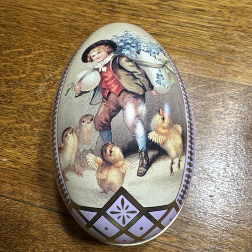 Easter Egg Spring Tin Box Victorian Reproduction 5" Cottagecore ...