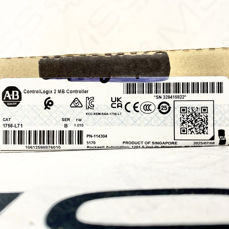 2025 Allen Bradley 1756-L71 ControlLogix 2MB Processor Module 5570 ...