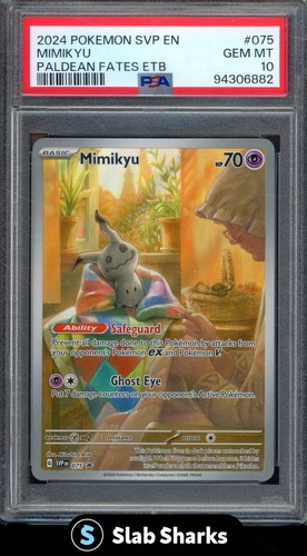 2024 POKEMON SVP EN MIMIKYU PALDEAN FATES ETB #075 PSA 10 (882) | eBay