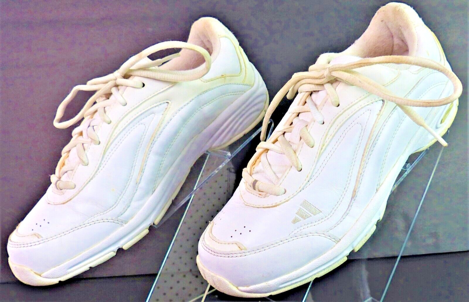 ADIDAS White Leather Walking Shoe - Adiprene - Lightweight Women's Size ...