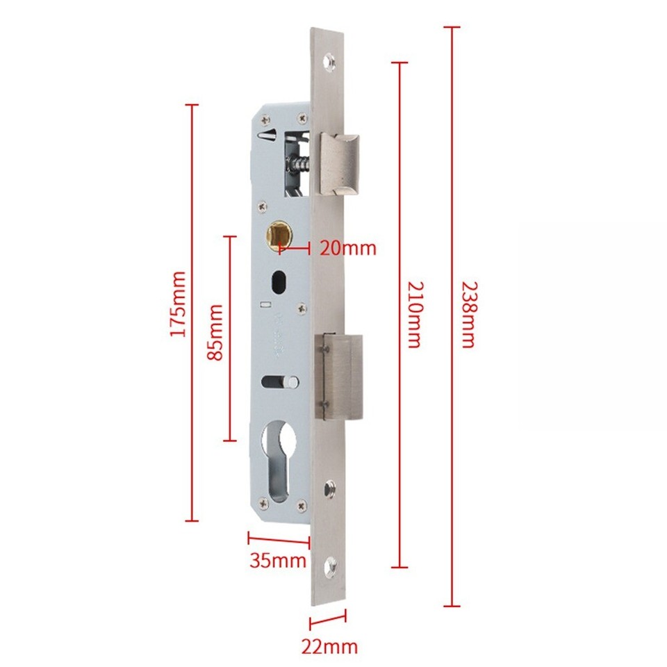 StainlessSteel Aluminum Door Lock Universal Frame Mortise Lock Lock ...