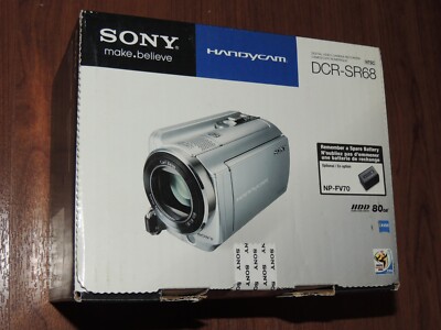 New Sealed - Sony Handycam DCR-SR68 Digital Camcorder - SILVER ...