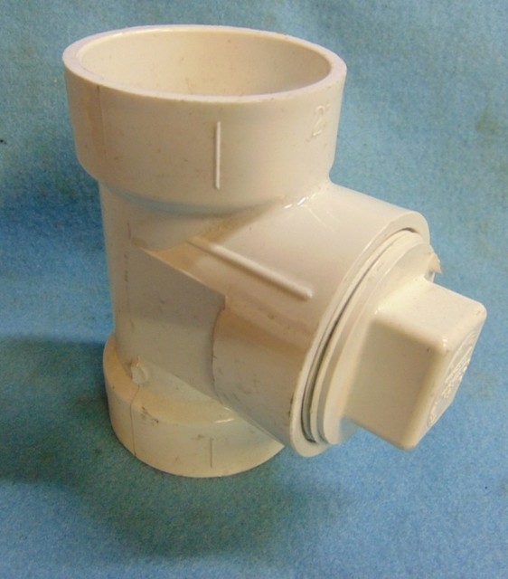 LASCO 2" PVC D445020 CLEAN OUT TEE DWV H X H X FPT SCREW IN CAP for ...