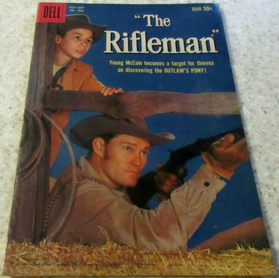 FOUR COLOR #1009 (1959) FN+ 6.5 THE RIFLEMAN (#1) CHUCK CONNORS PHOTO ...