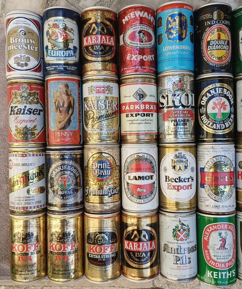 EMPTY collectable beer cans from several countries from the 80's | eBay