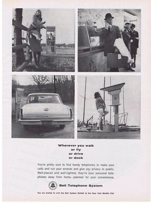 1964 Bell Telephone print ad Telephone Booth & other Public Telephones ...
