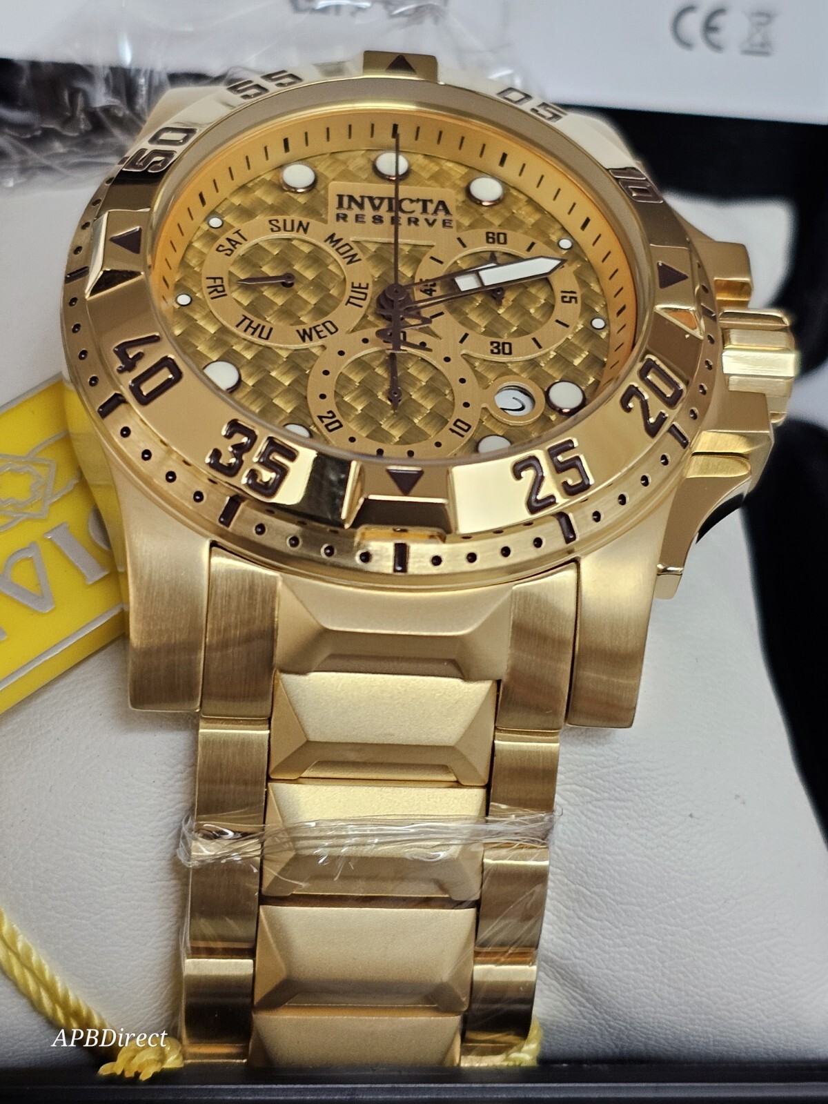Invicta - EXCURSION - Gold LABEL - Swiss Z60 - Gold GLASS FIBER Dial ...