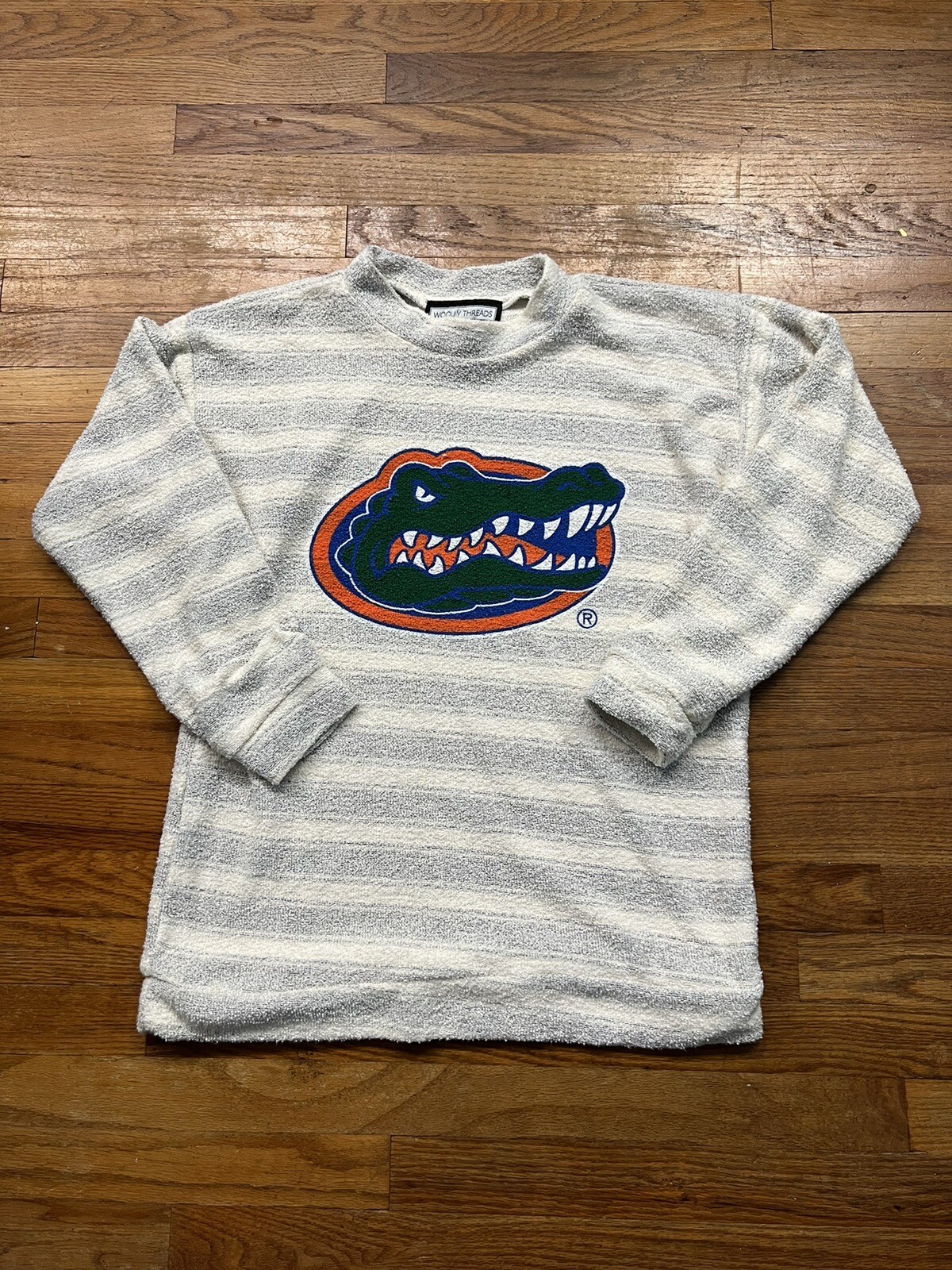Woolly Threads Florida Gators Sweater Mens Large White Ceme Stripes | eBay